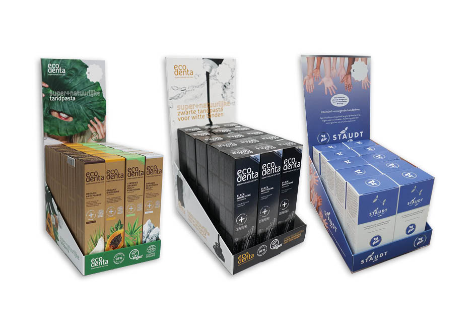 Bedrukte displaydozen op maat gemaakt - Bedrukte Doosjes